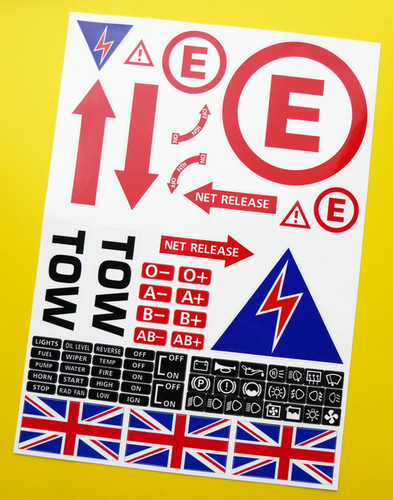 Scrutineering Safety STICKER DECAL SET Ideal for Rally, Race, Classic ...