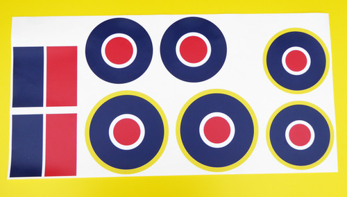 RC Aircraft Plane RAF LARGE SCALE ROUNDELS stickers decals full SET 1 ...
