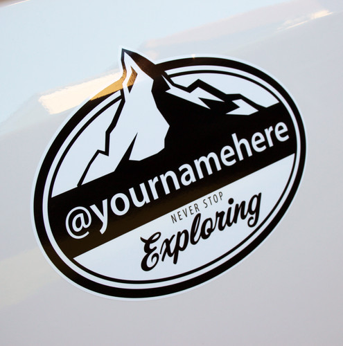 Personalised camper van motor home caravan name stickers, print your ...