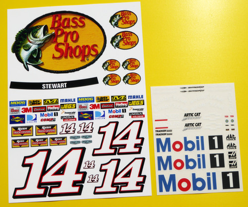 RC Nascar 'BASS PRO SHOPS' STEWART style Decals Stickers Tamiya Xray ...