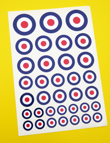 RC RAF small ROUNDEL stickers decals, RC cars Aircraft Helicopter slot ...