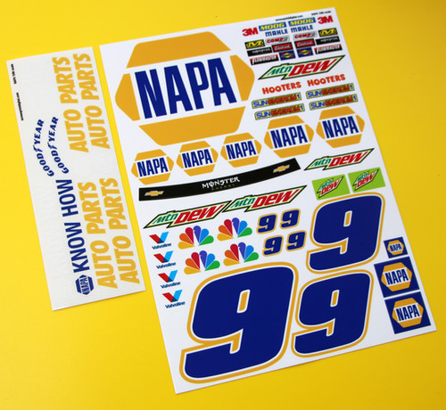 RC Nascar 'NAPA' number 9 stickers decals Tamiya Xray TC5 Kyosho ...
