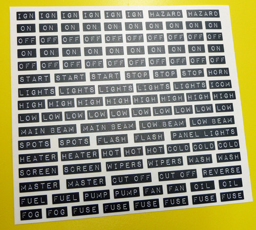 Vintage Classic Race Rally Car DASHBOARD LABEL stickers decals Mini ...