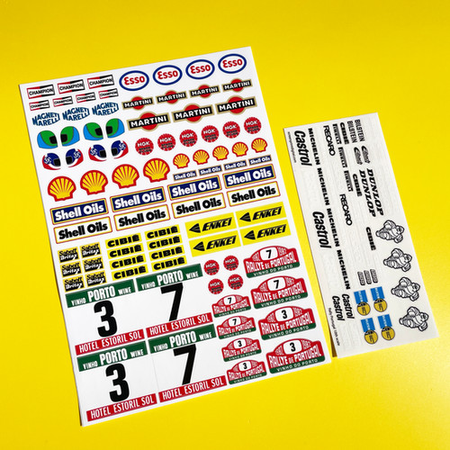 RC 10th Scale RALLY PORTUGAL 1982 stickers decals door numbers logos ...