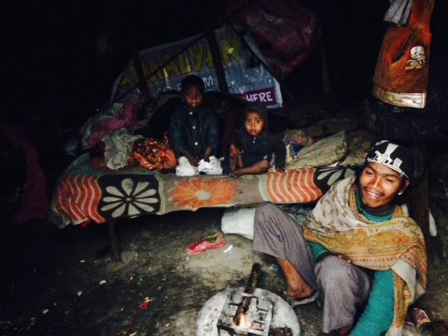 Visiting Indian slum community