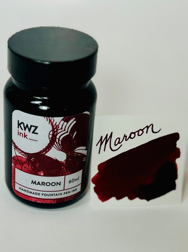KWZ Fountain Pen Ink 60ml - Maroon - Standard Ink | Provincial Mills