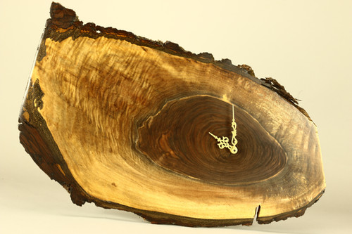 Large Walnut Live-edge Clock | Ebeniste Treasures