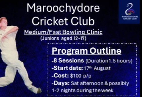 Junior Medium/Fast Bowling Clinic 2025 | Maroochydore Cricket
