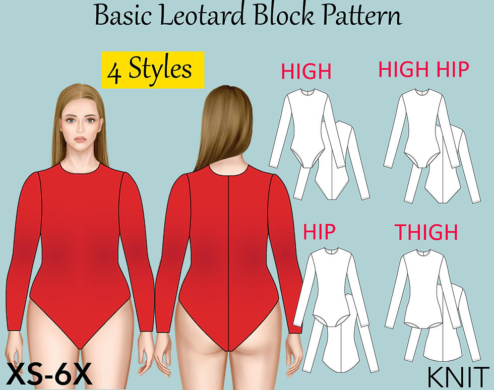 Women's Leotard Patterns | RAYENA