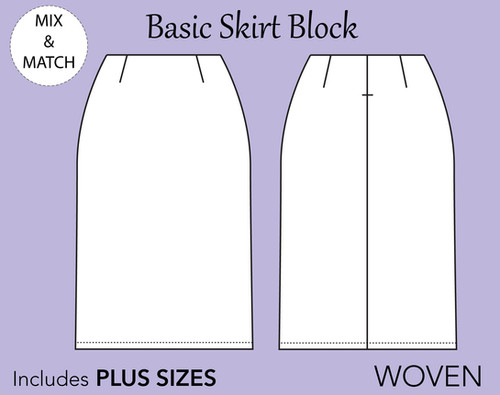 Women’s Basic Skirt Block Pattern | rayena