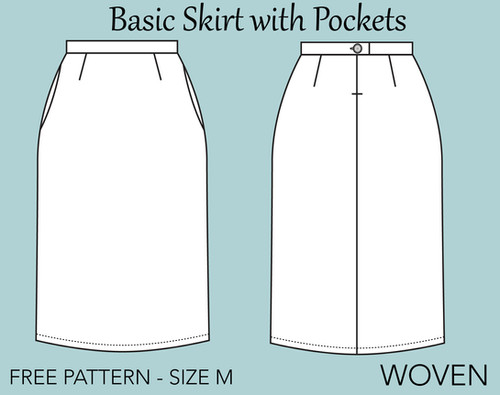 Women's Basic Skirt Block Sewing Pattern Size M | rayena
