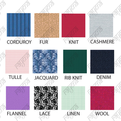 Fabric Texture Fashion Flat Library- ADOBE ILLUSTRATOR | rayena