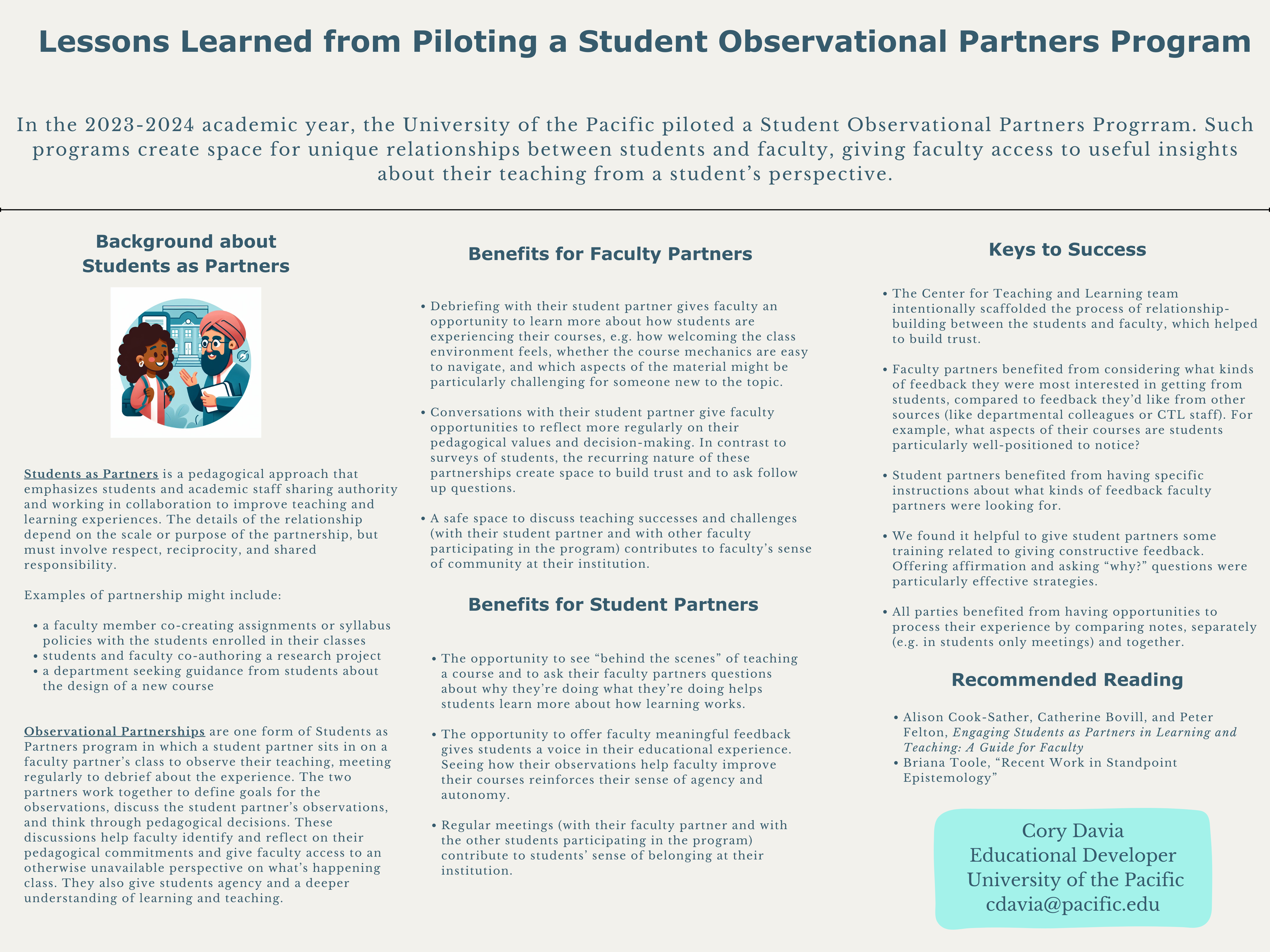 Lessons Learned From Piloting a Student Observational Partners Program ...