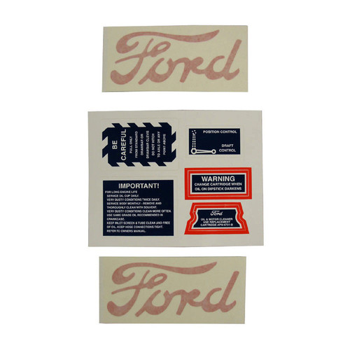 Ford New Holland 8N Tractor 3-piece Decal Set with Warning Decals | S&R ...