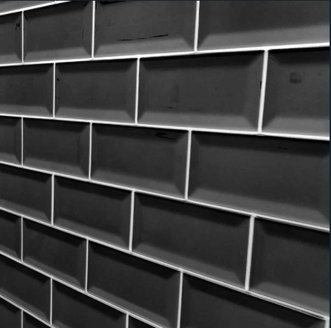 Black Bevel Metro-White Grout | Decotone Canada