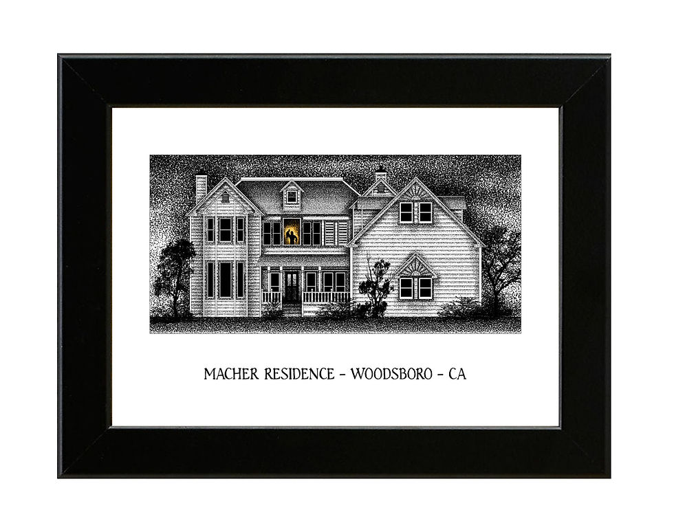 Stu Machers House - Scream - Framed Art Print | theretrodraughtsman