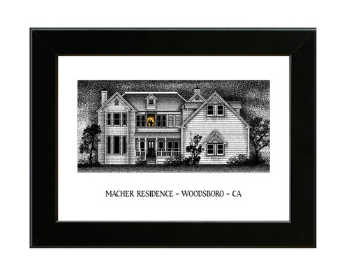 Stu Machers House - Scream - Framed Art Print | theretrodraughtsman