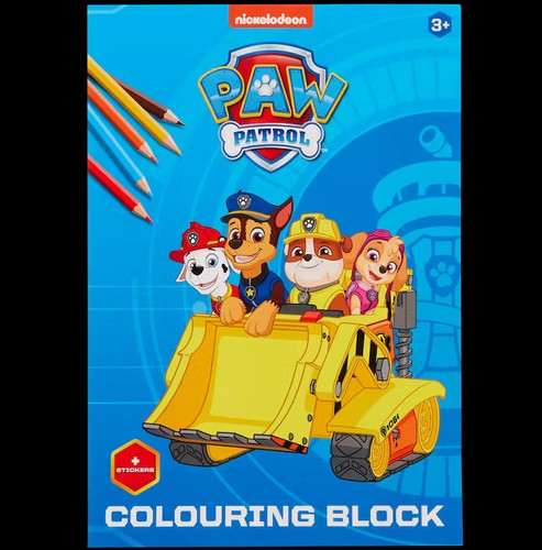 Livre de coloriage avec autocollants Paw Patrol Diverses variantes ...