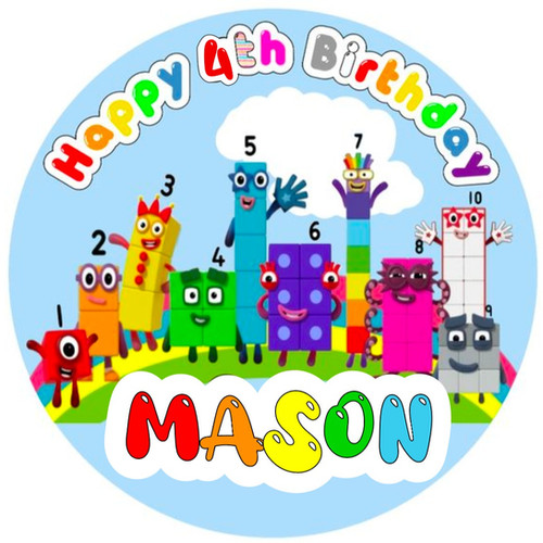 Number Blocks Cake Topper | chchprintedicing