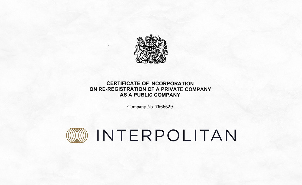 Interpolitan Money Limited Becomes a Public Limited Company ("PLC")