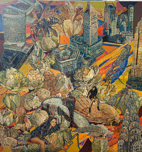 April in New York by Alexander Gladkiy oil , canvas size 55x55 | Art Kalyna