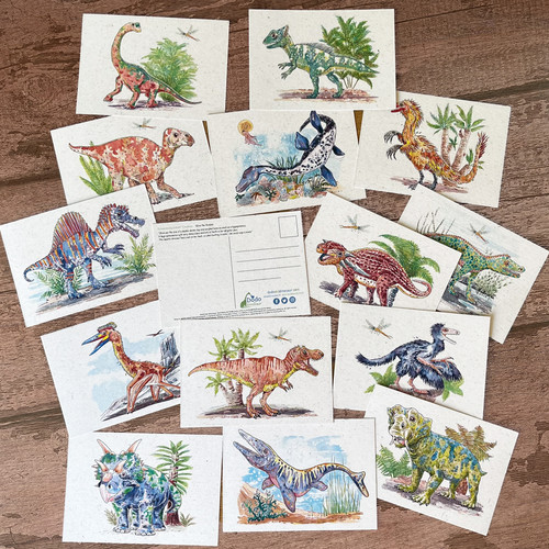 Extraordinary Extinct™ Dinosaur Postcards | Dodo and Dinosaur