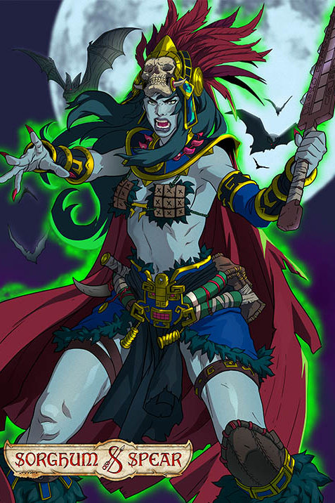 "Metzli The Moon Goddess" 11 x 17 Art Print | Sorghum And Spear