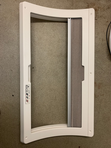 Elddis front sunroof curved blind | Kirk Caravan Service