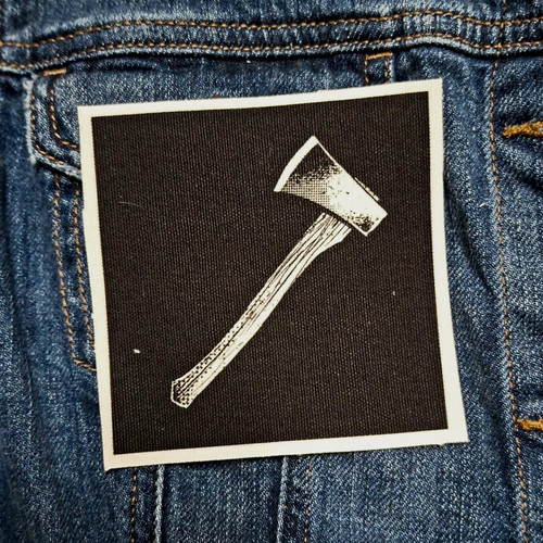 Axe Black and white Canvas Patch | Lewis Mayhem