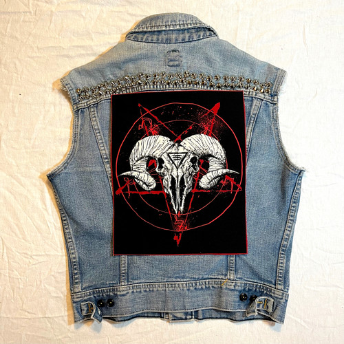 Satanic Ram Skull Back Patch | Lewis Mayhem