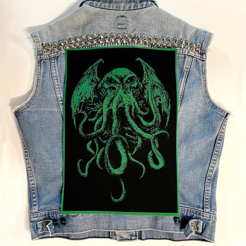 GREEN Cthulhu Back Patch | Lewis Mayhem