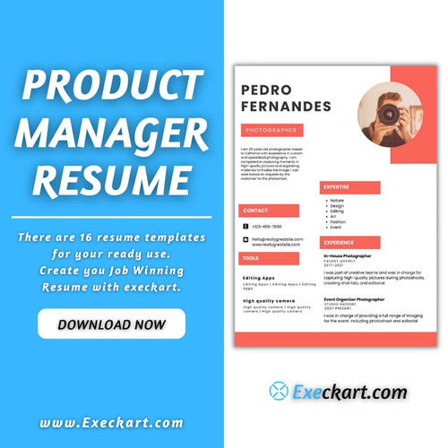 Product Manager Resume & Cover Letter | execkart.com
