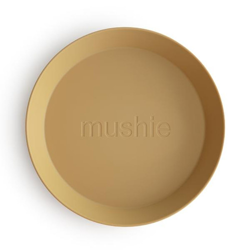 Round Dinnerware Plates Mustard, Set of 2 | Theislandkids