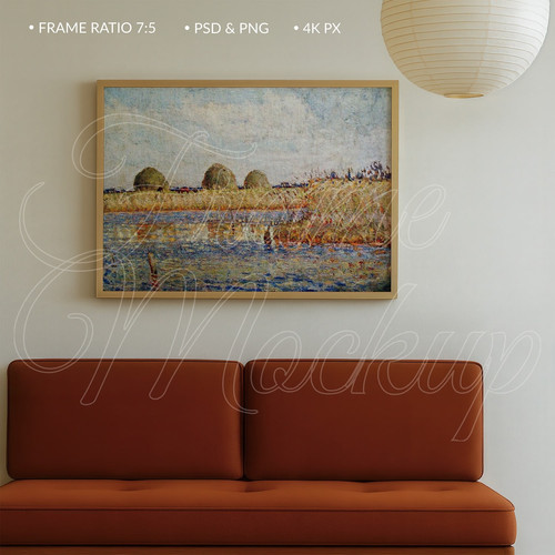S382 Wooden Frame Mockup for Horizontal Poster | 7x5 Ratio | Minimalist ...