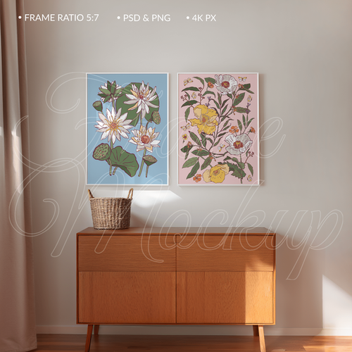 G123 Frame Mockup for Poster Ratio 5x7 | SigaSigaMockup.com