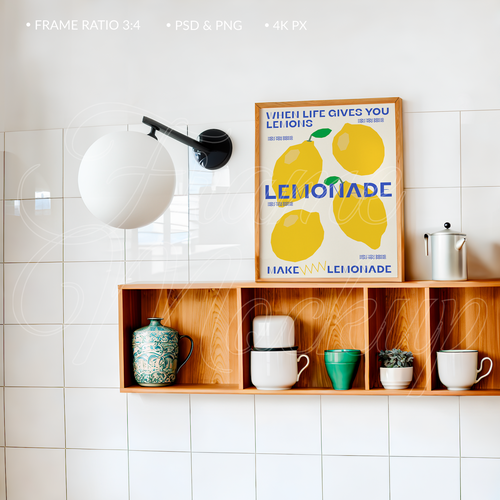 S100 Frame Mockup for Poster Ratio 3x4 | SigaSigaMockup.com