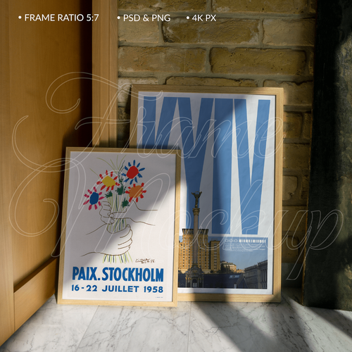 G120 Frame Mockup for Poster Ratio 5x7 | SigaSigaMockup.com