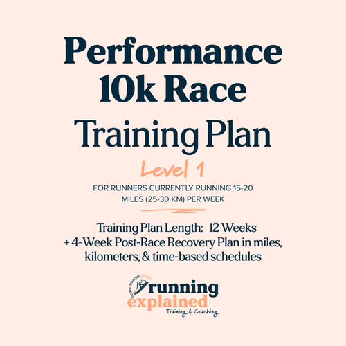 Level 1 Performance 10k Race Plan [12 Weeks] | Running Explained