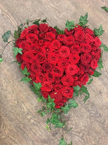 15inc Red rose Heart - (1004) | Flowers by Eva’s