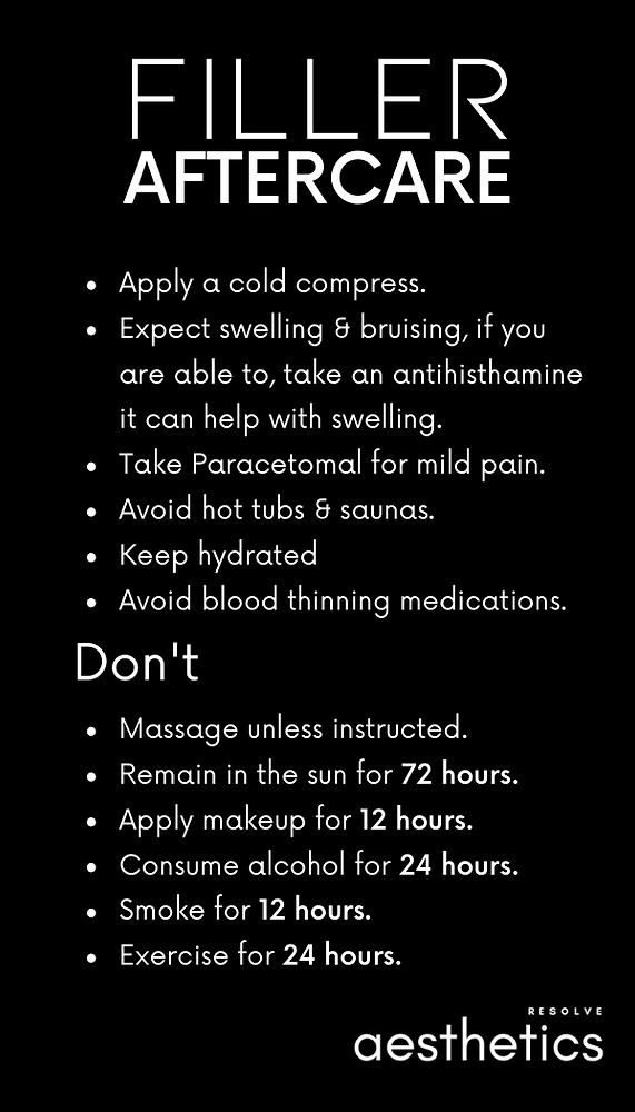 Dermal Filler - Post Treatment Care