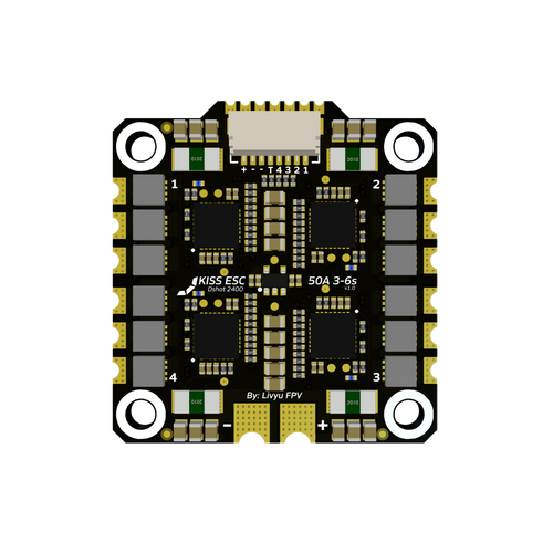KISS ESC 3-6s 50A 4in1 32bit brushless Motor Ctrl | Flyduino