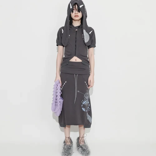 eirocori / 'sparrow' bell skirt / dark gray | CHICKS WEB eirocori / 'sparrow' bell skirt / dark gray | CHICKS WEB