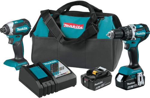 MAKITA XT269M 18V LXT Lithium-Ion Brushless Cordless 2-Pc. Combo Kit (4 ...
