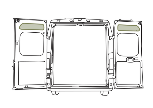RAM PROMASTER UPPER REAR DOOR STORAGE PANELS (PAIR) | BoulderCampervans