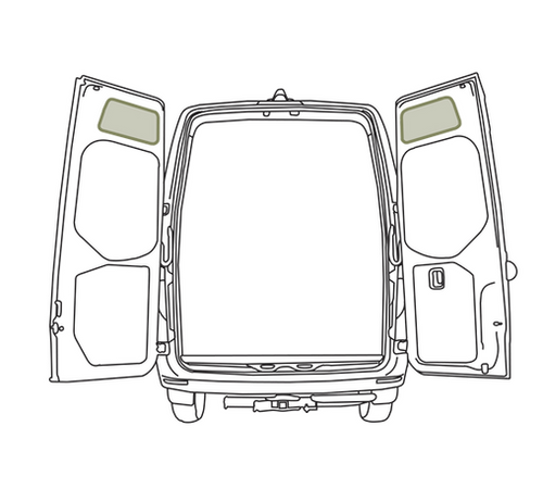 MERCEDES-BENZ SPRINTER UPPER REAR DOOR STORAGE PANELS (PAIR ...