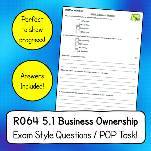 R064 LO5 - Business Ownership Question Sheet | Mean Business