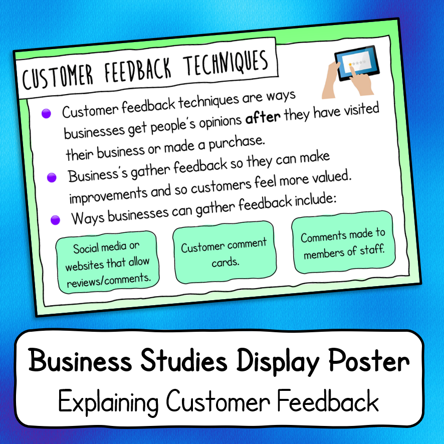 Explaining Customer Feedback Poster / Handout | Mean Business
