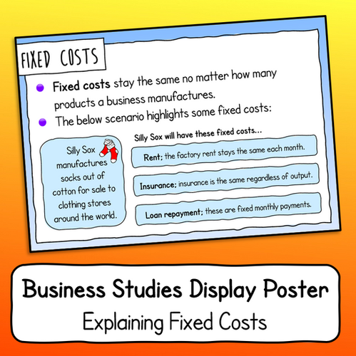 Explaining Fixed Costs Poster / Handout | Mean Business