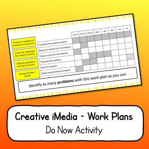 Creative iMedia - Work Plans Do Now Activity | Mean Business