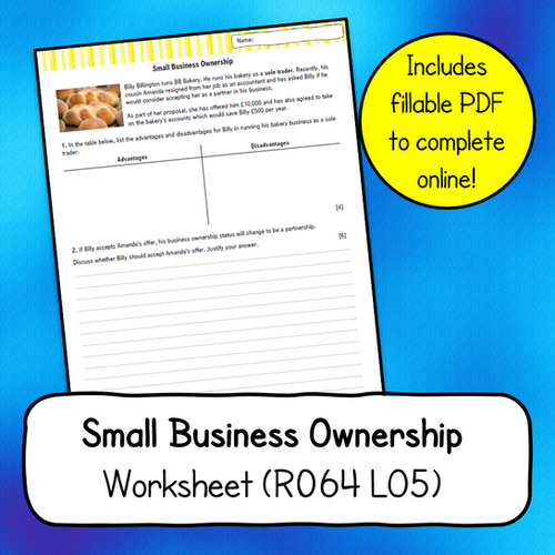 R064 LO5 Small Business Ownership Worksheet | Mean Business